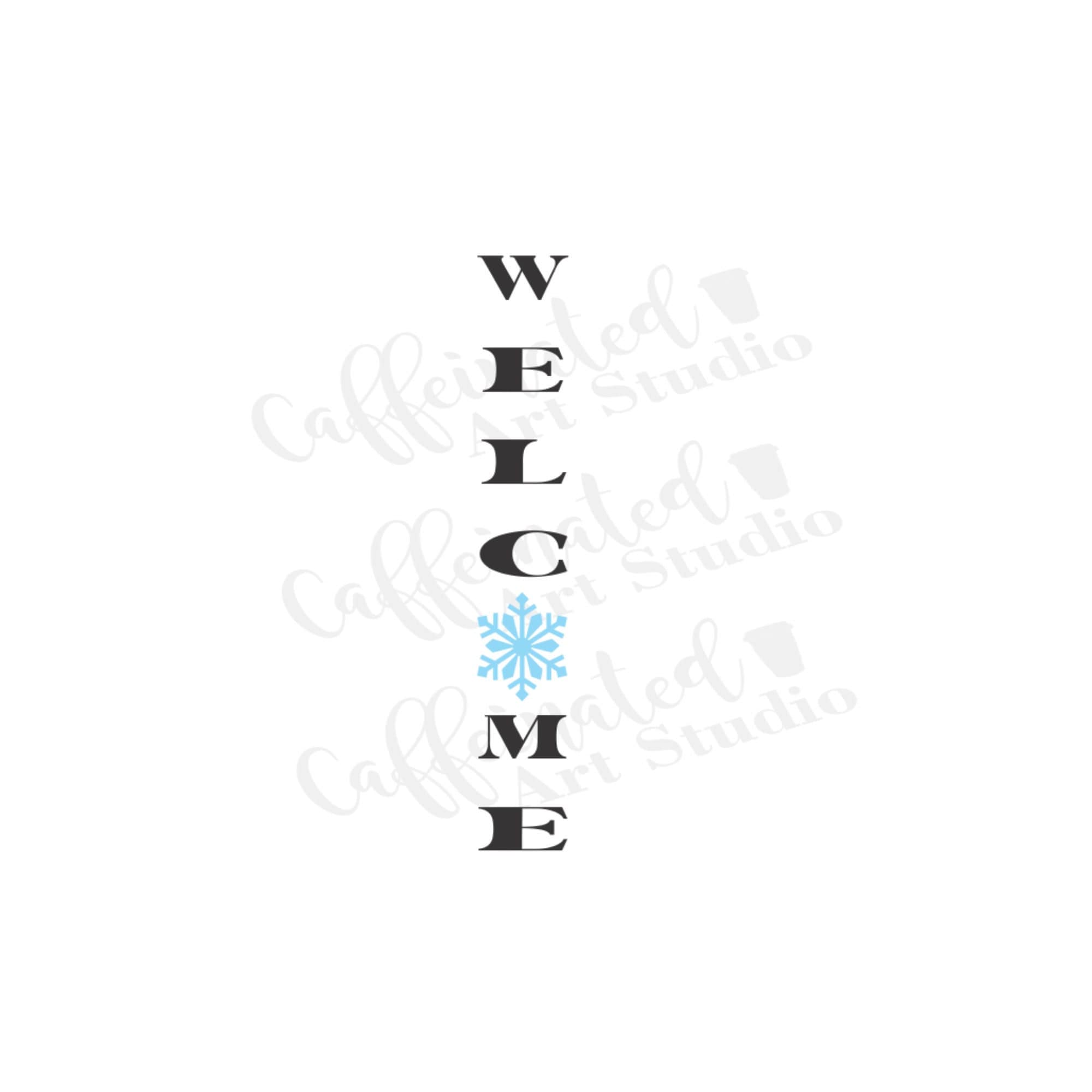 Welcome Winter Svg / Snowflake Svg / Welcome Snowflake Sign | Etsy