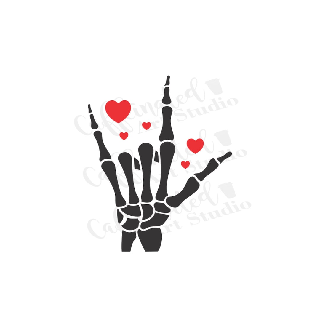 Skeleton Hand Svg / I Love You Svg / Skeleton I Love You Svg ...