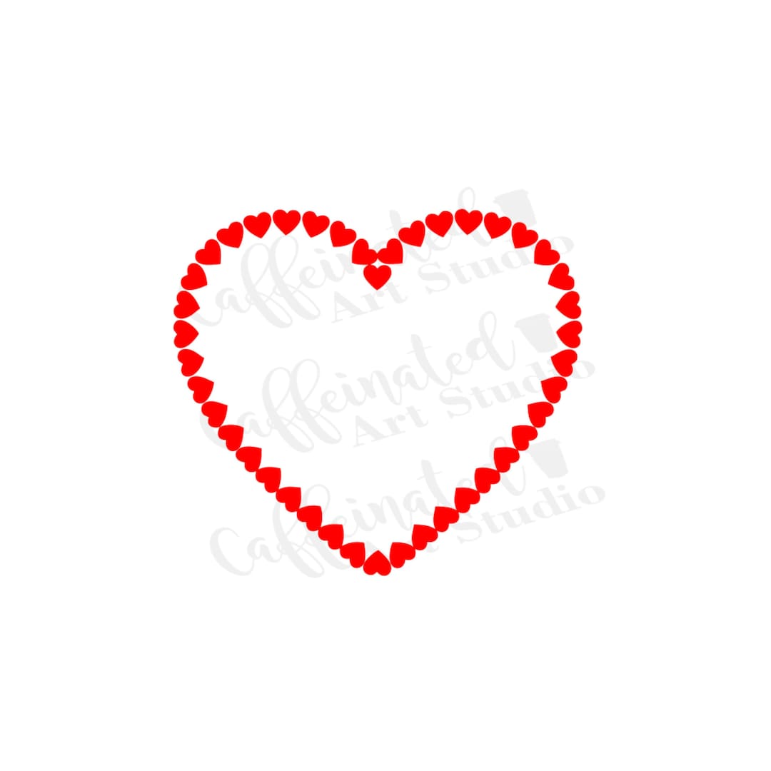 Heart Frame Svg / Love Monogram Frame Svg / Valentine Svg / Valentines ...