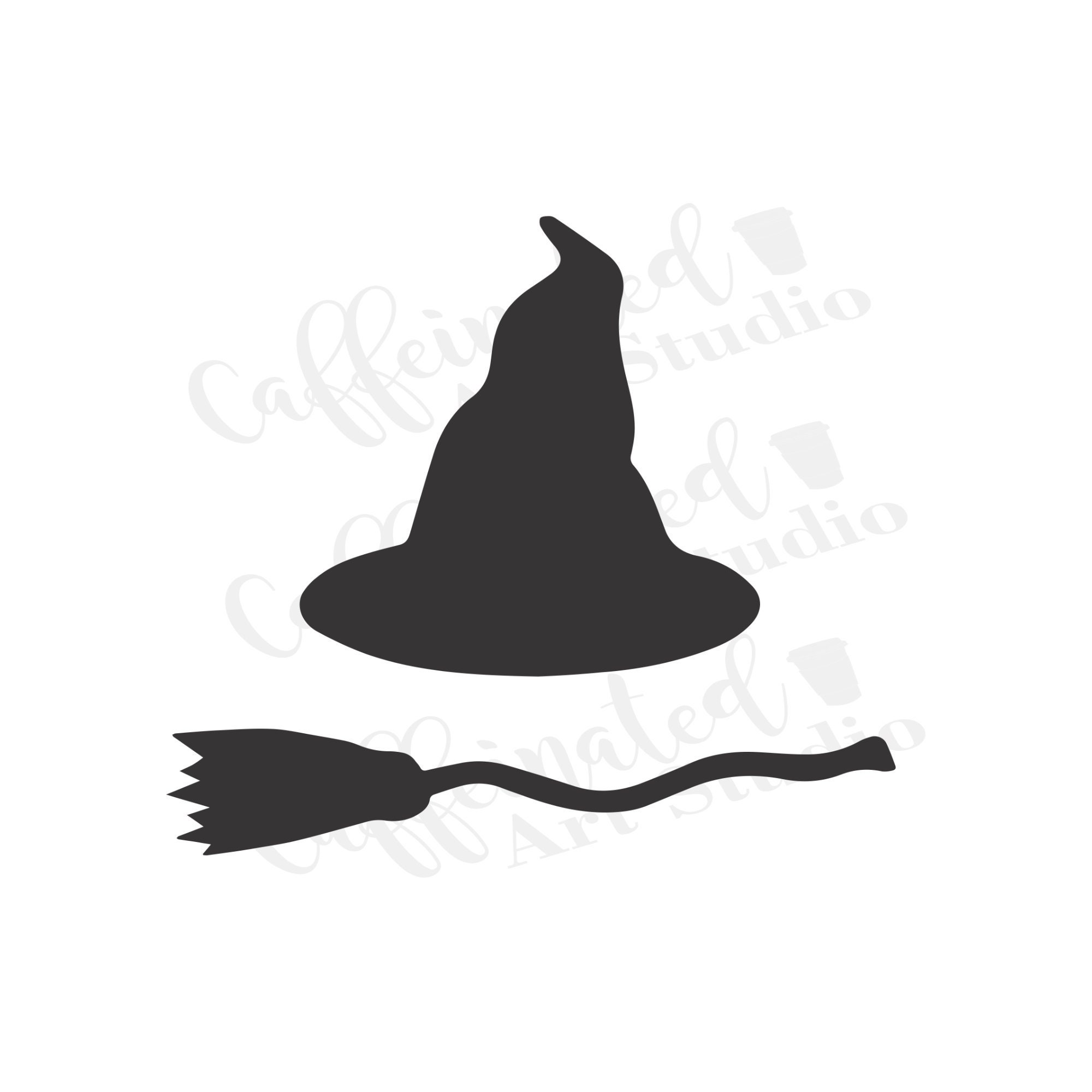 Witch Hat and Broom Svg / Witch Hat Svg / Witch Broom Svg / Digital ...