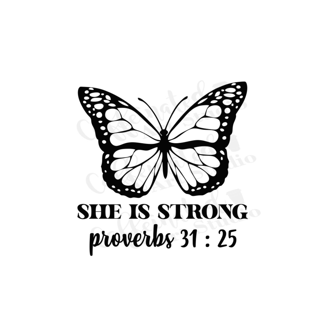 She is Strong Svg / Proverbs Svg / Butterfly Svg / Bible Verse - Etsy ...