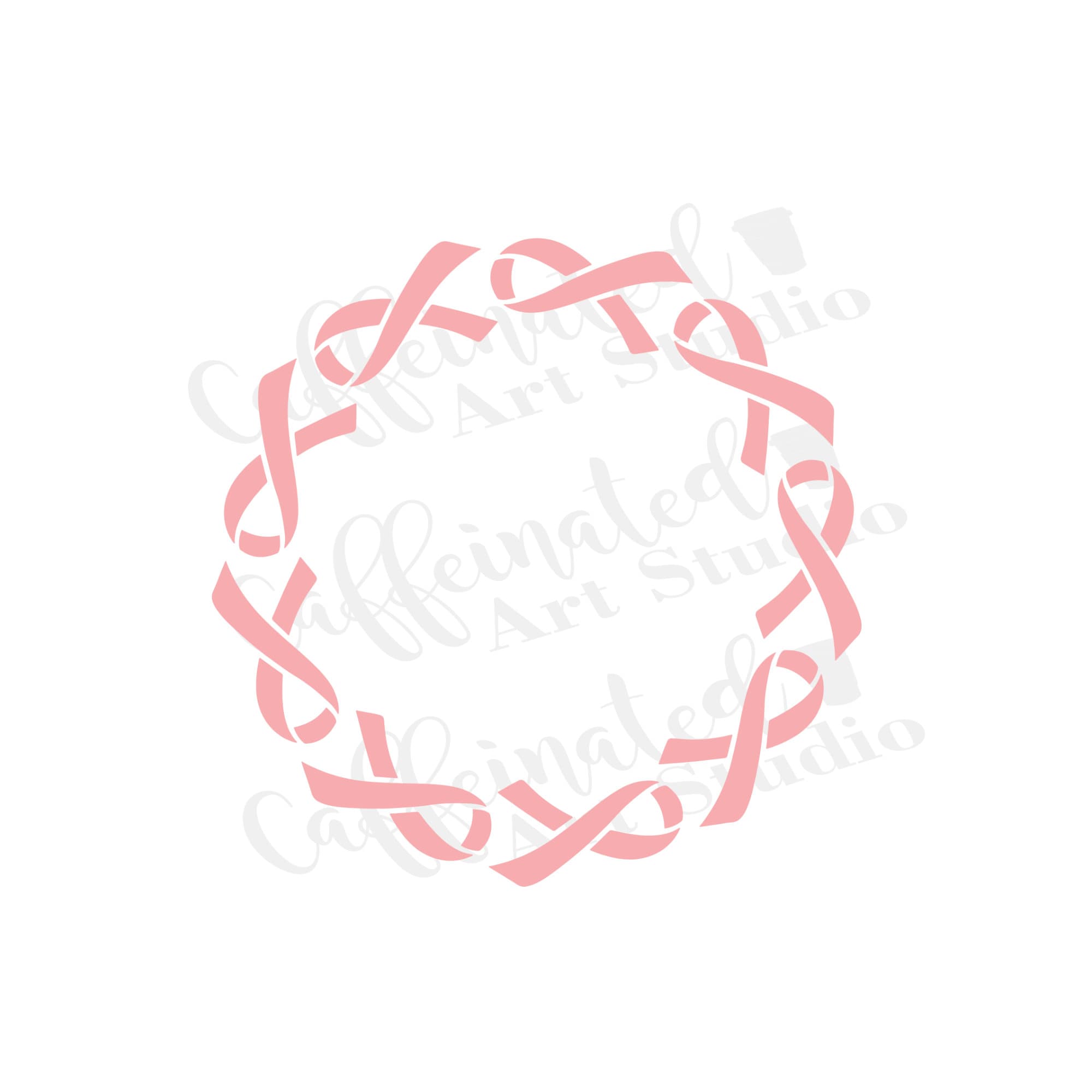 Pink Cancer Ribbon Border