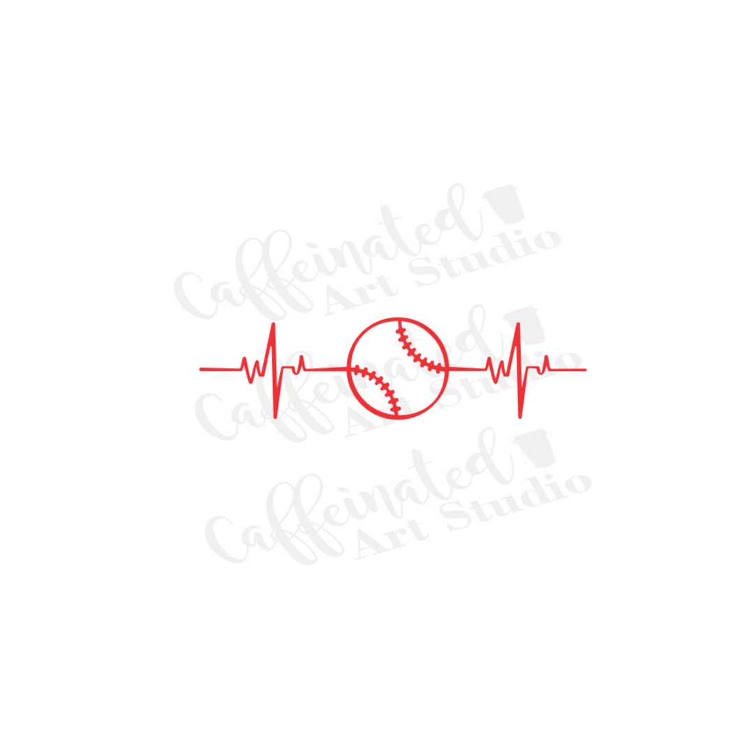 Baseball Heart Beat Svg / Baseball Laces Svg / Baseball Svg / Digital ...