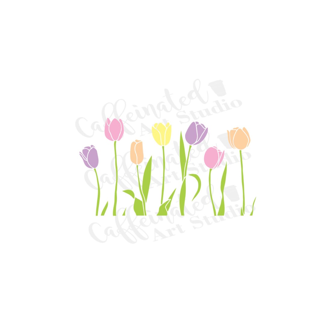 Tulips Svg / Hello Spring Svg / Spring Svg / Spring Flowers Svg ...