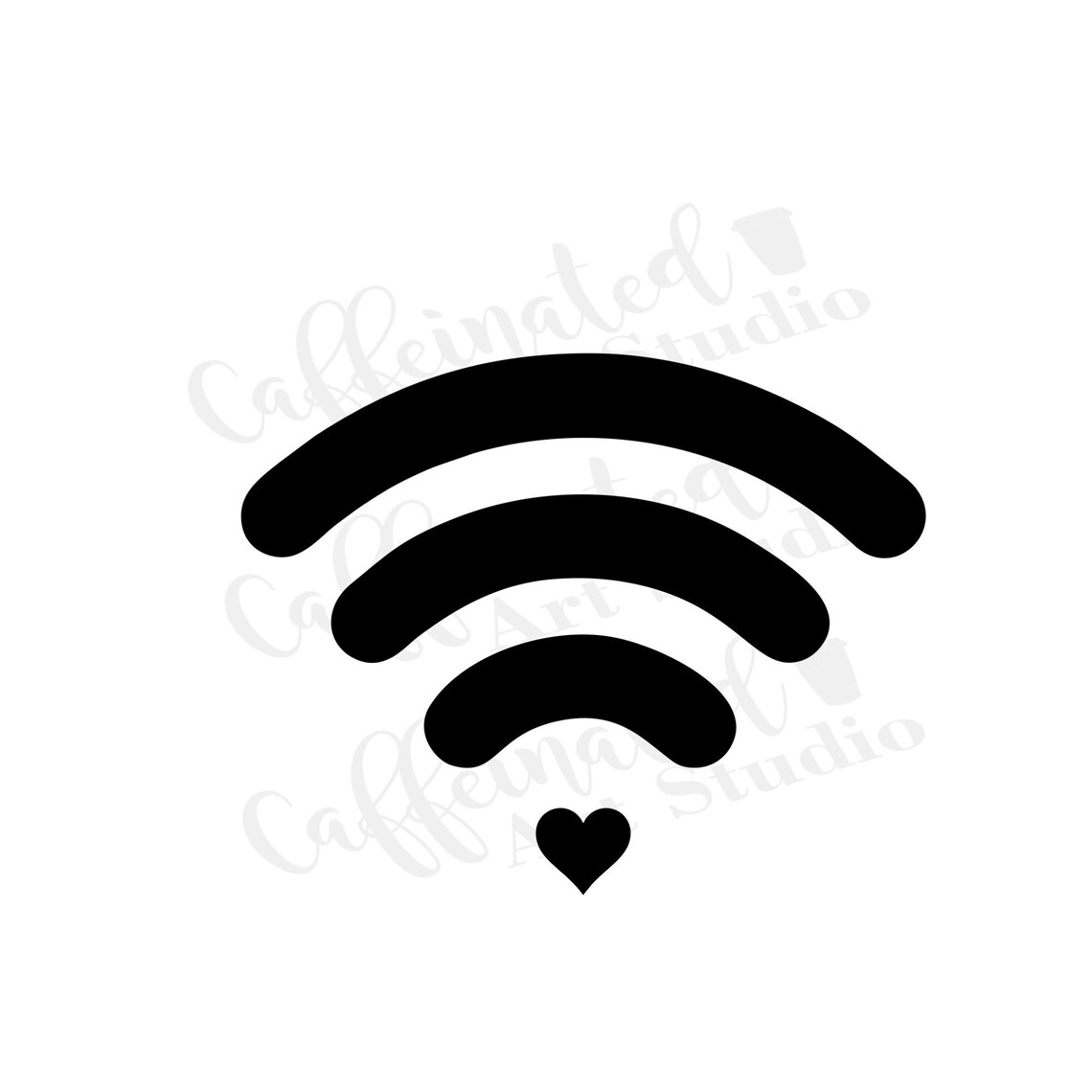Wifi Svg / Wifi Heart Svg / Wifi Icon Svg / Png / Digital Download - Etsy