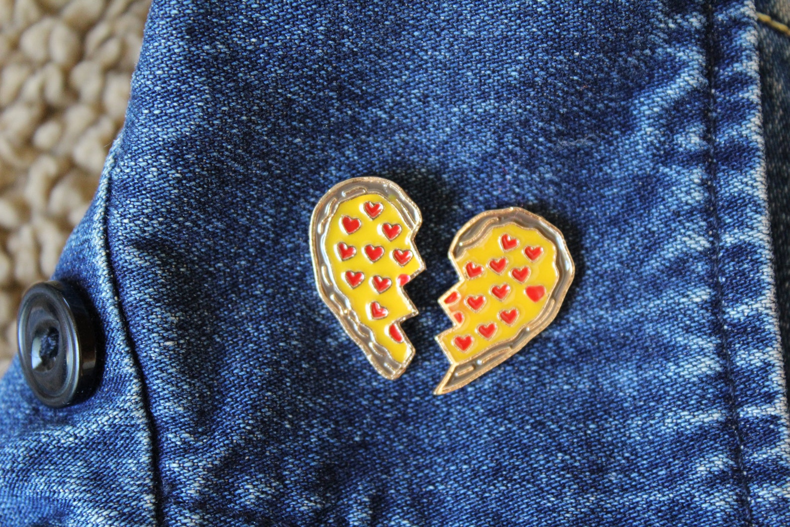 Best Friends Hard Enamel Pizza Pins Best Friend Gift Pizza | Etsy