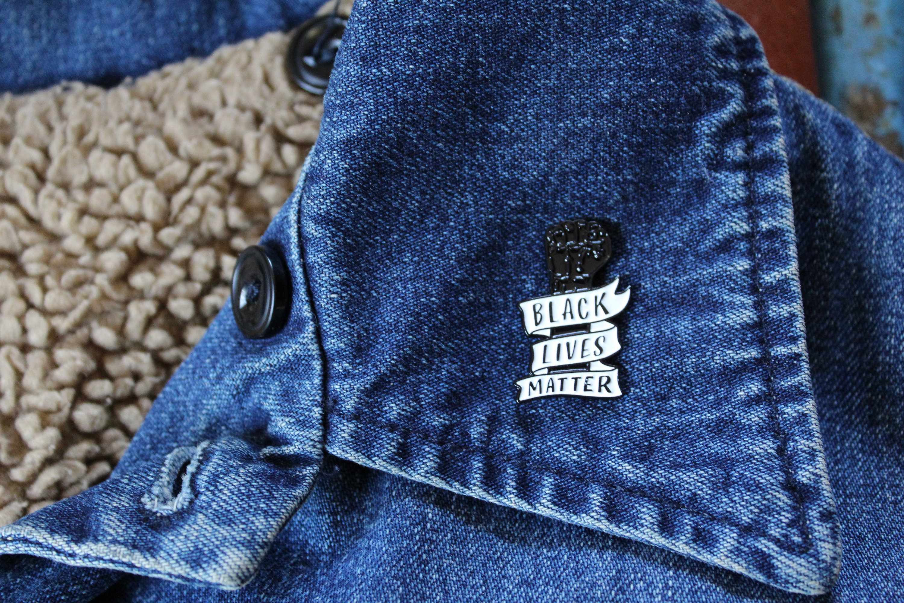 Black Lives Matter Enamel Pin BLM Pin Equality Pin Jacket | Etsy