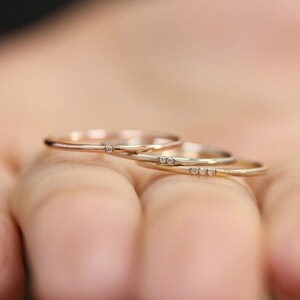 The Tiny Queen Thin Stacking Ring Mini Gold Stacking Ring - Etsy