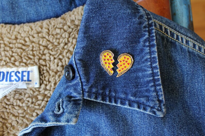 Best Friends Hard Enamel Pizza Pins Best Friend Gift Pizza | Etsy