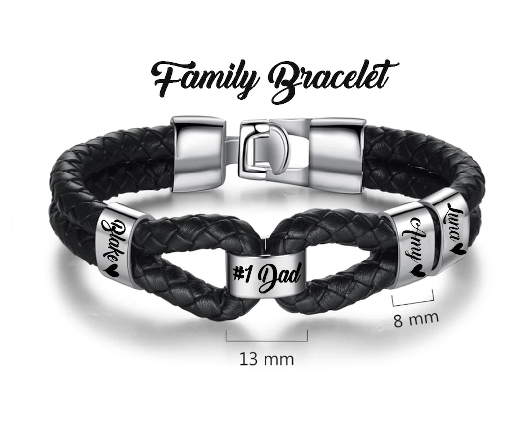 Fathers Day Bracelet With Names