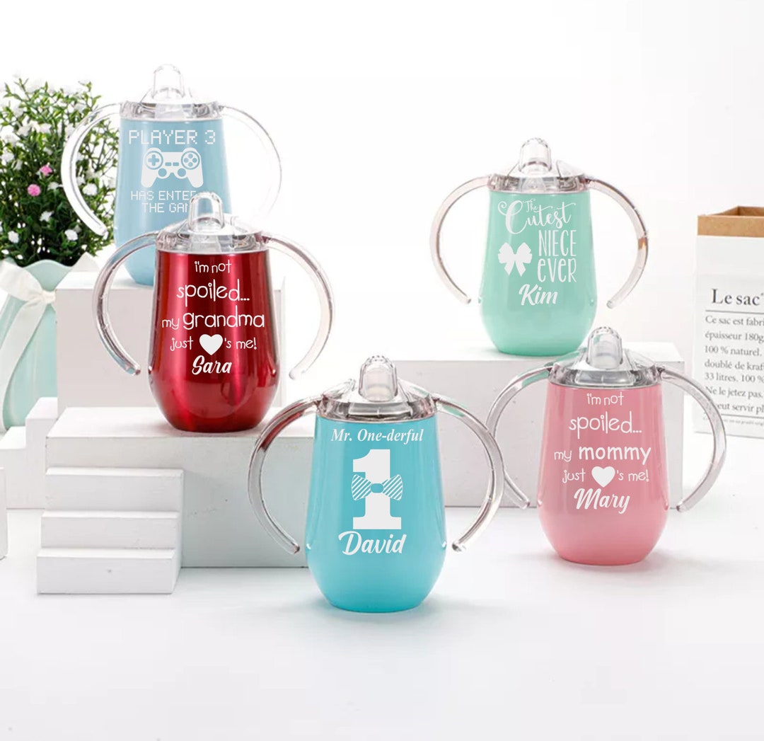 Engraved Sippy Cup Personalized Baby Bottle Insulated Sippy Cup Baby ...