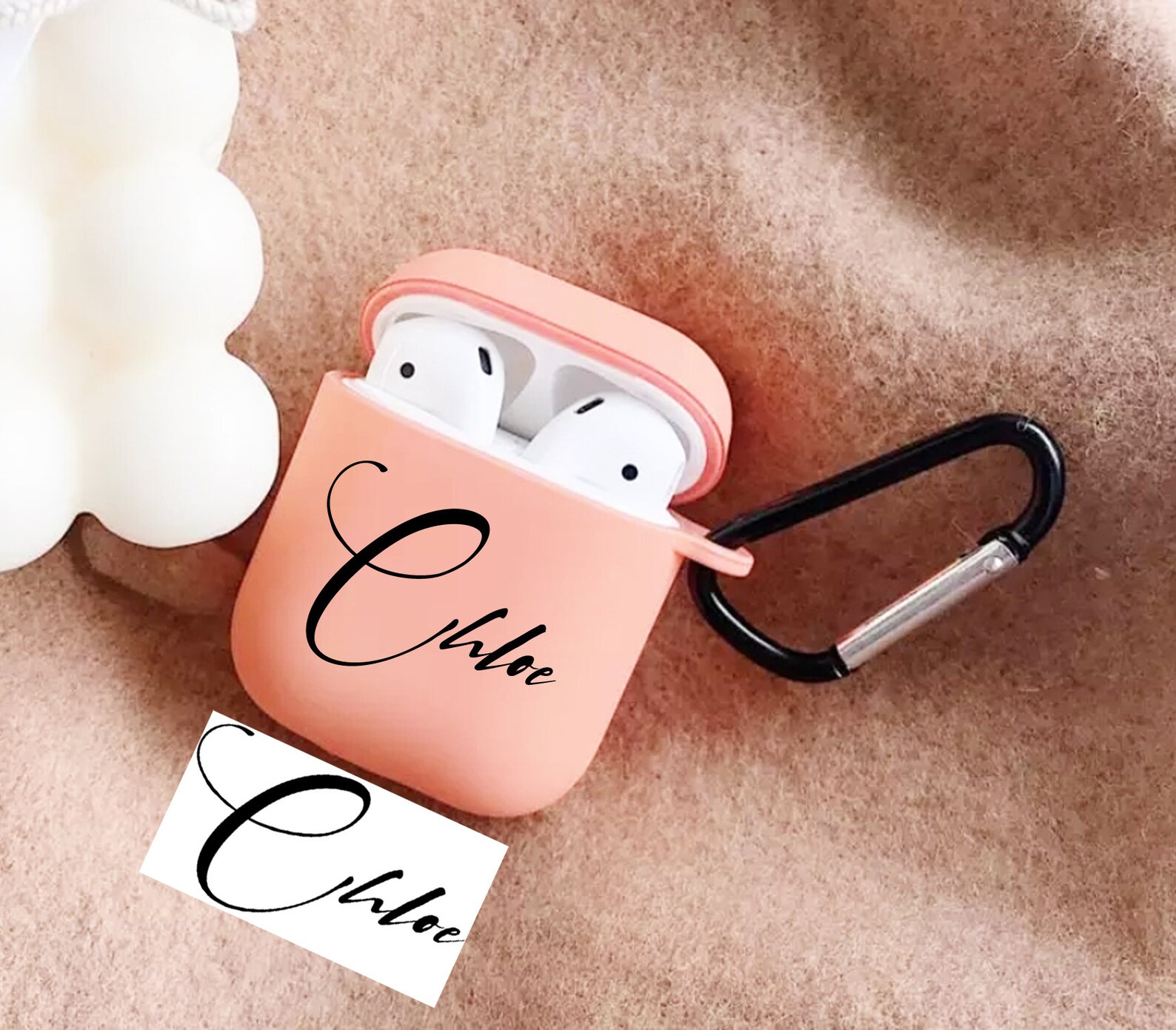 RL Engraved Custom Airpod Protective Case With Keychain For | Etsy