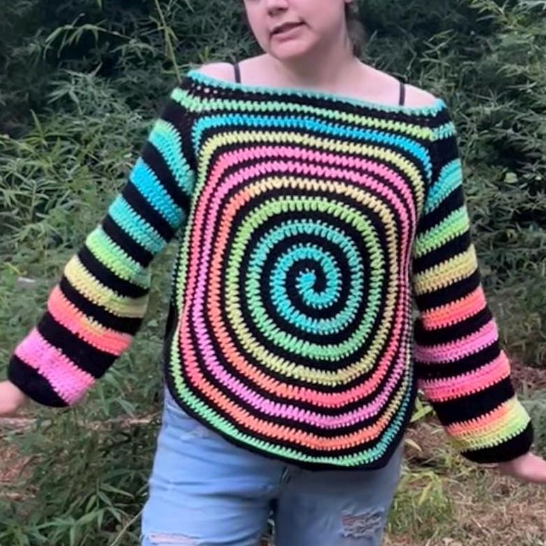 Crochet Spiral Sweater Adult Sizes - Etsy