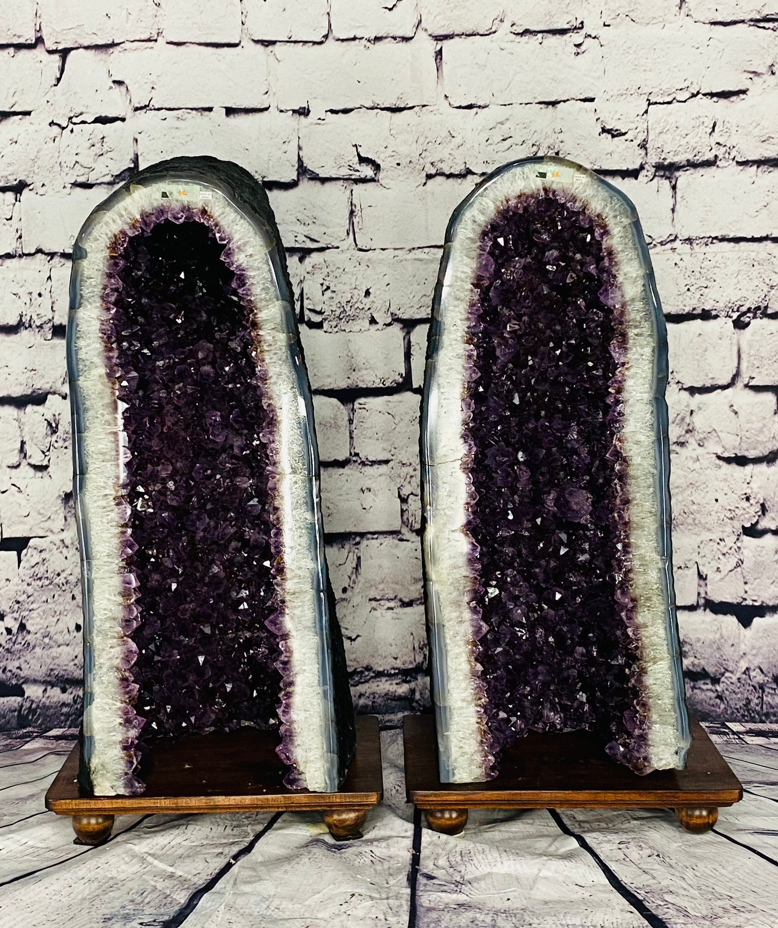 RARE Pair of Large Amethyst Cathedrals EQ QUALITY | Etsy