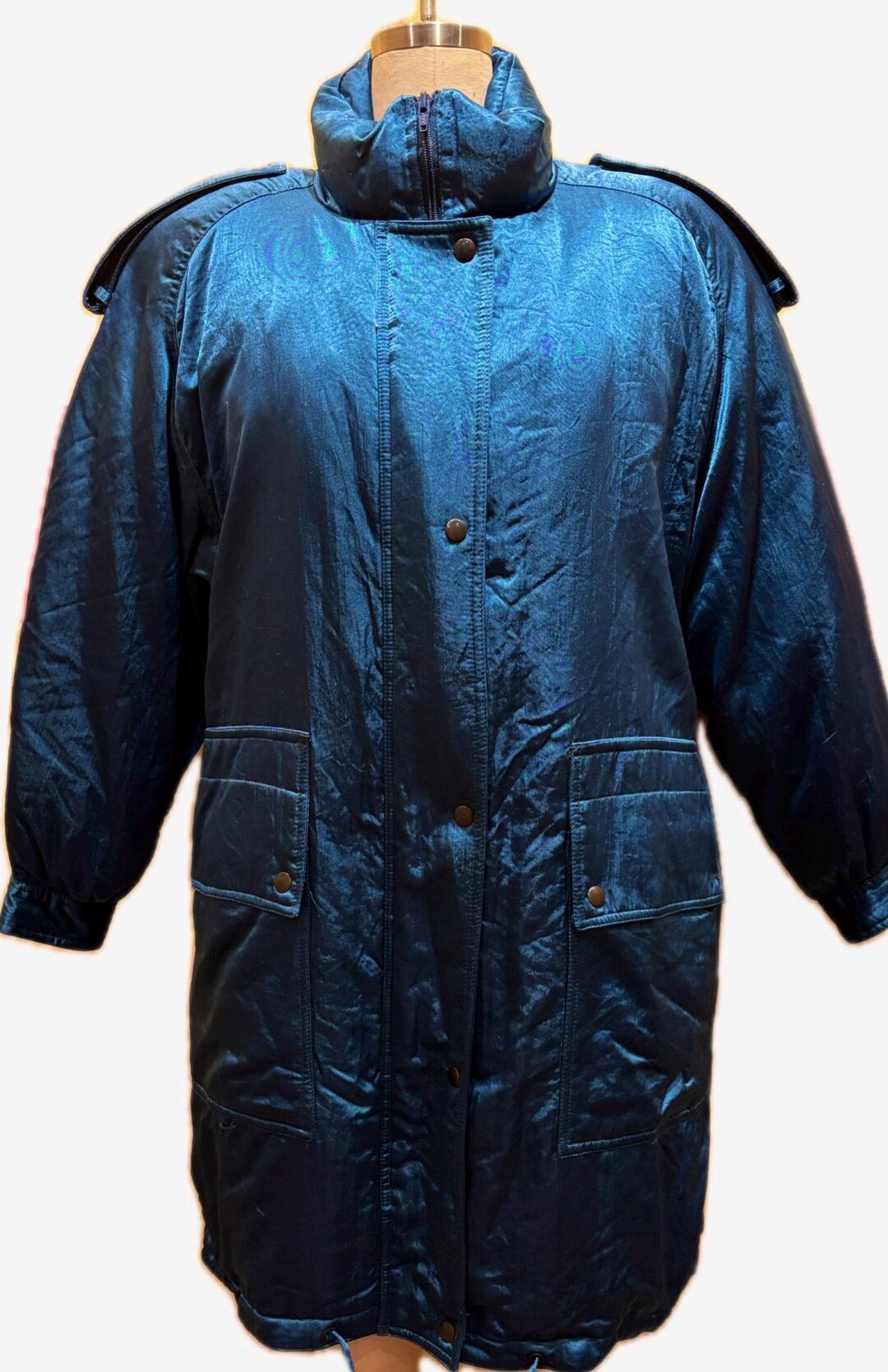 Vintage 1980’s Cyclone Metallic Retro Puffer Jacket - Etsy