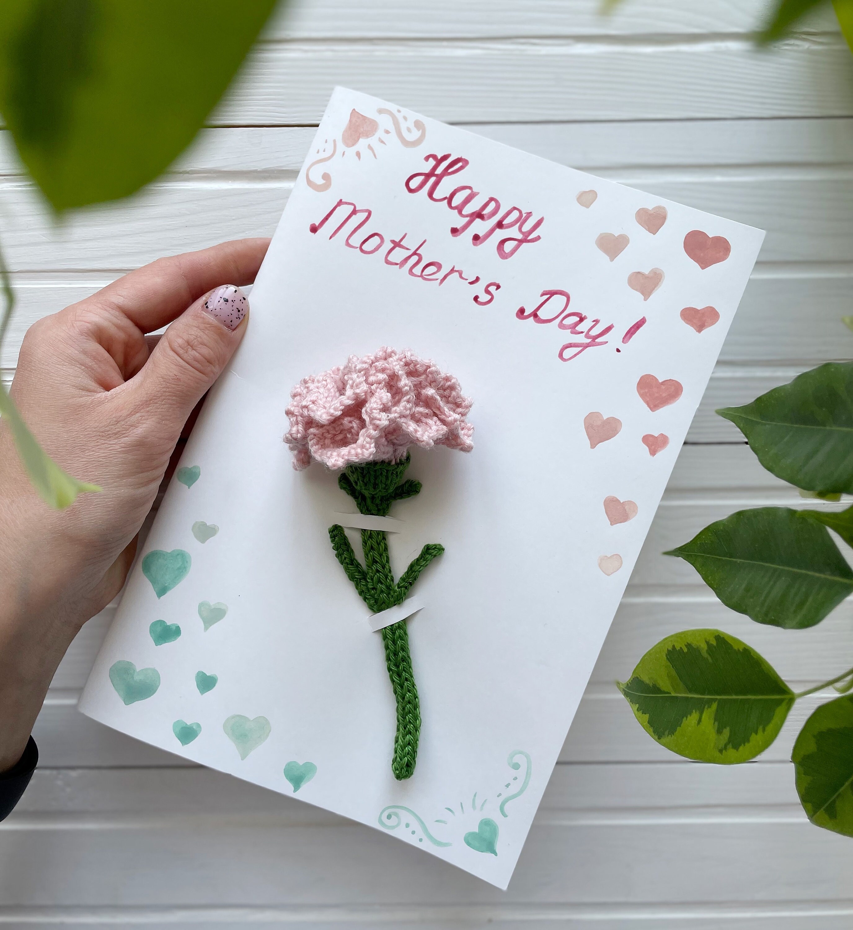 Carnation Flower PATTERN Knit Flower Pattern Mother's - Etsy