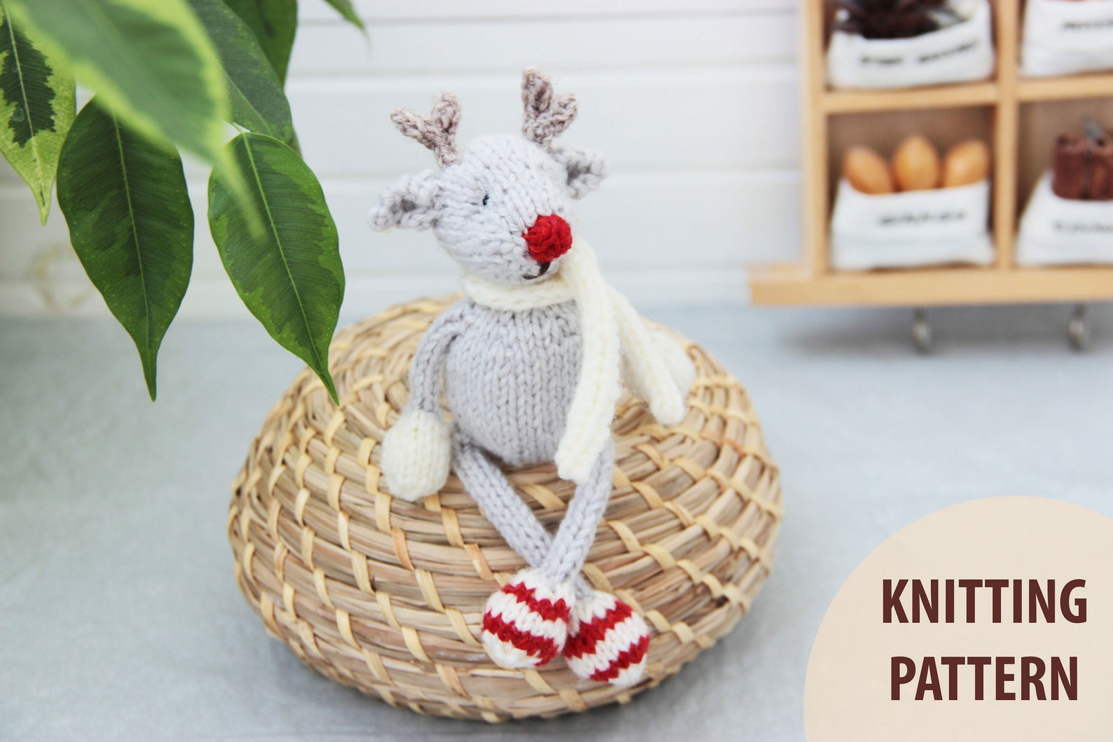 Christmas Deer Knitting PATTERN Christmas Tree Toy Craft | Etsy