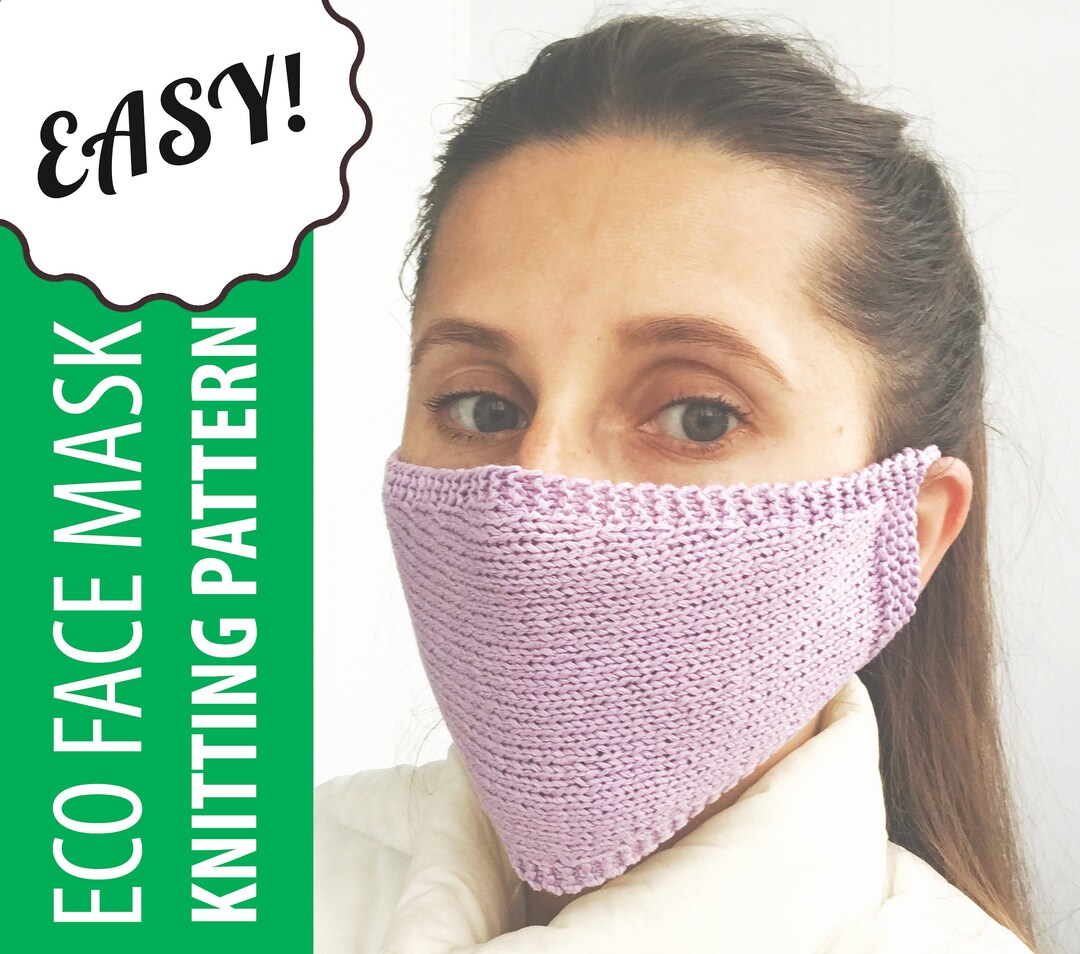 Washable Protective Face Mask Knitting PATTERN - Adults & Kids Reusable ...