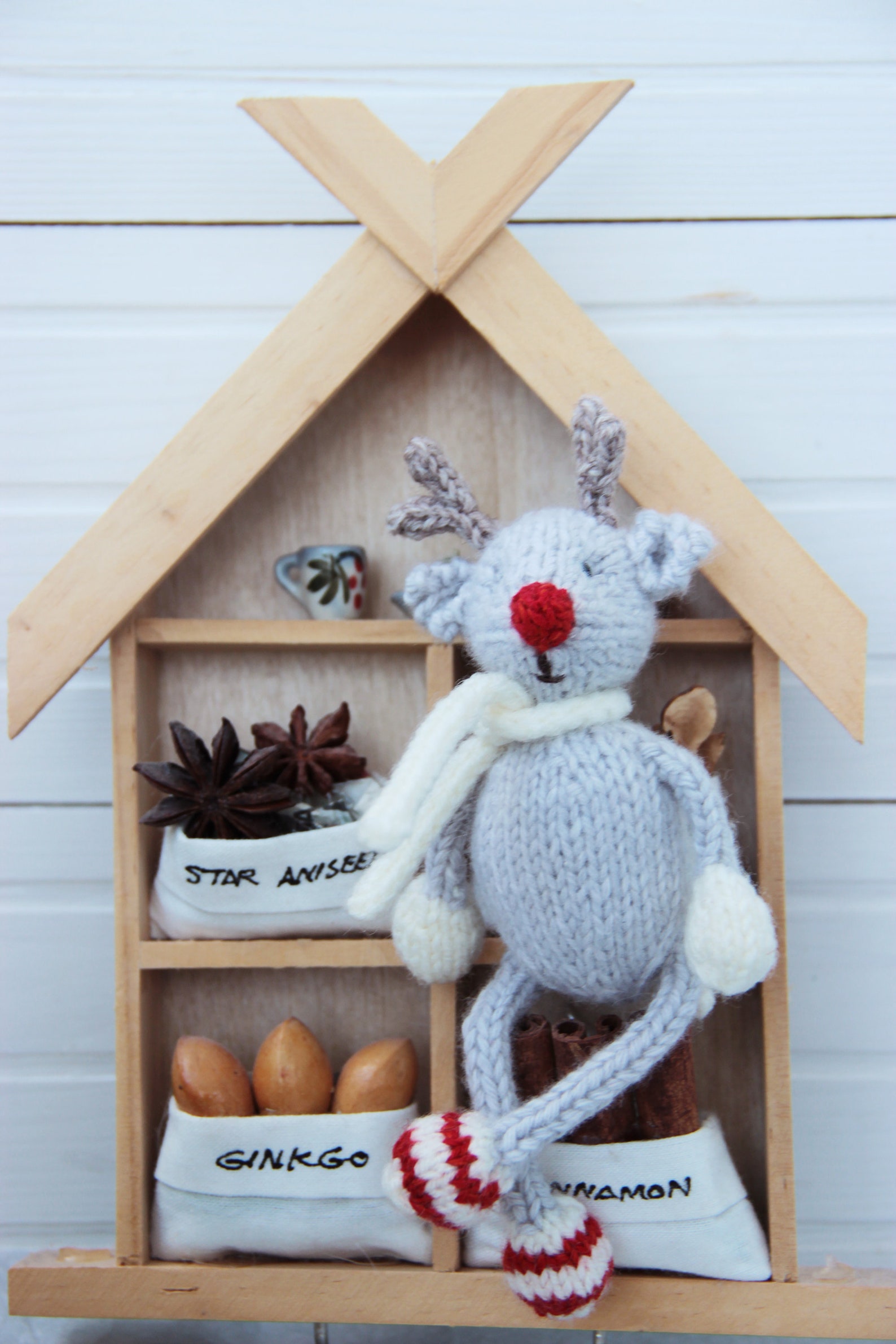 Deer Knitting PATTERN, Knit Reindeer Handmade Toy PDF, Knitted Fawn ...
