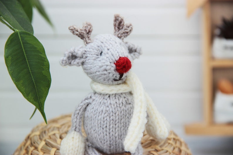 Deer Knitting PATTERN, Knit Reindeer Handmade Toy PDF, Knitted Fawn ...