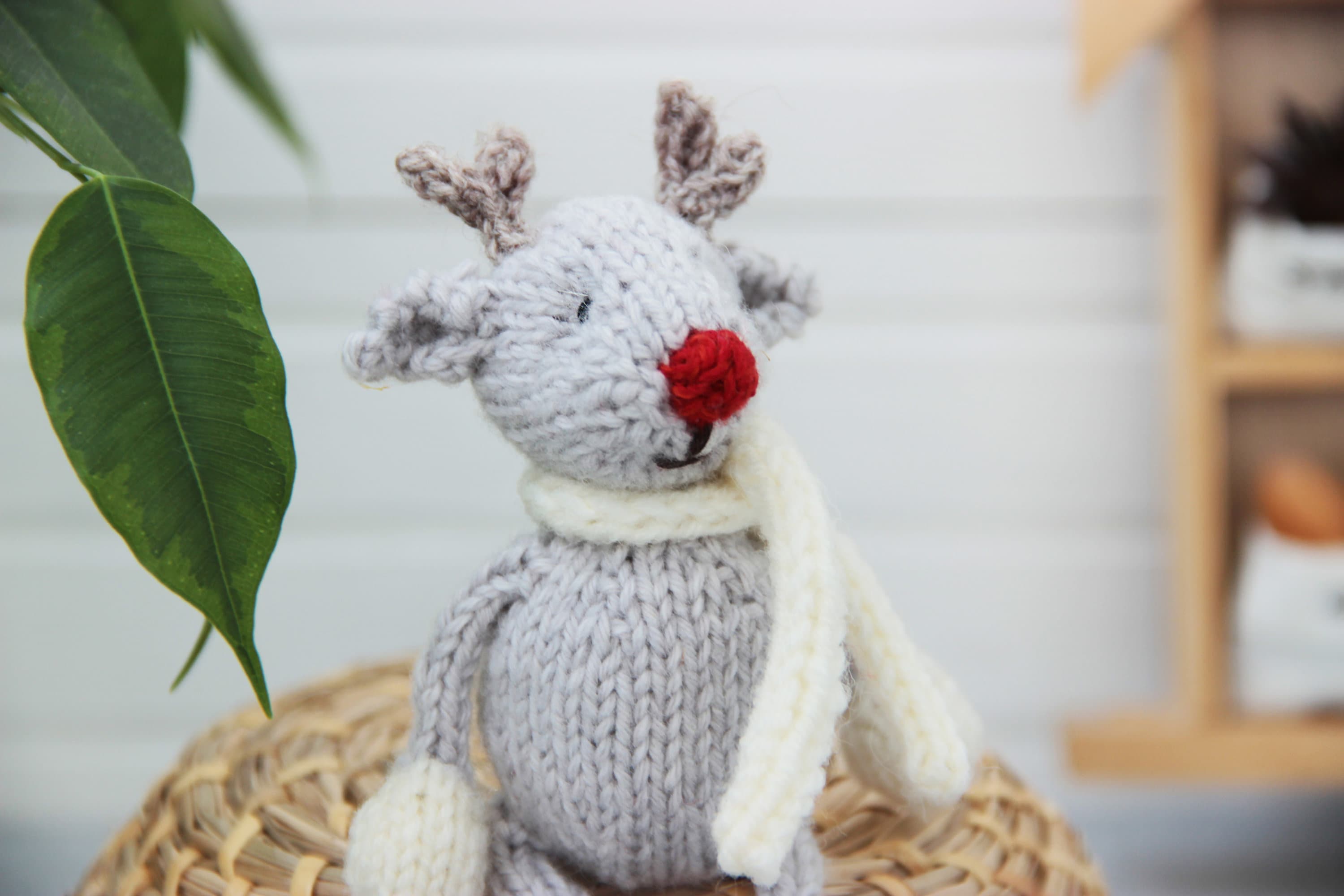 Deer Knitting PATTERN, Knit Reindeer Handmade Toy PDF, Knitted Fawn ...