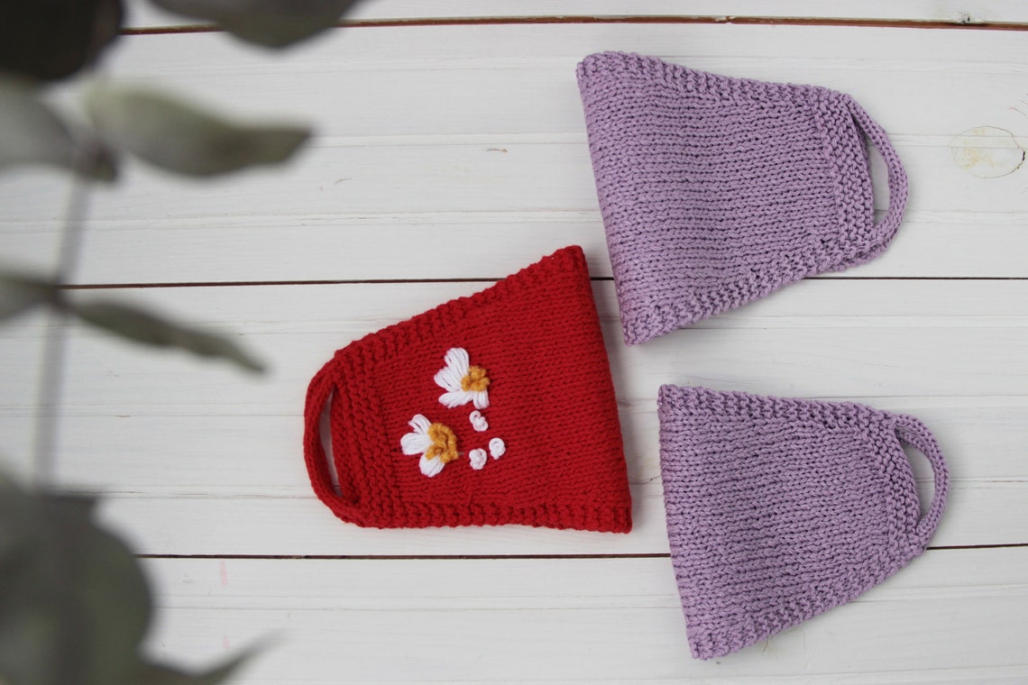 Washable Protective Face Mask Knitting PATTERN Adults & Kids - Etsy