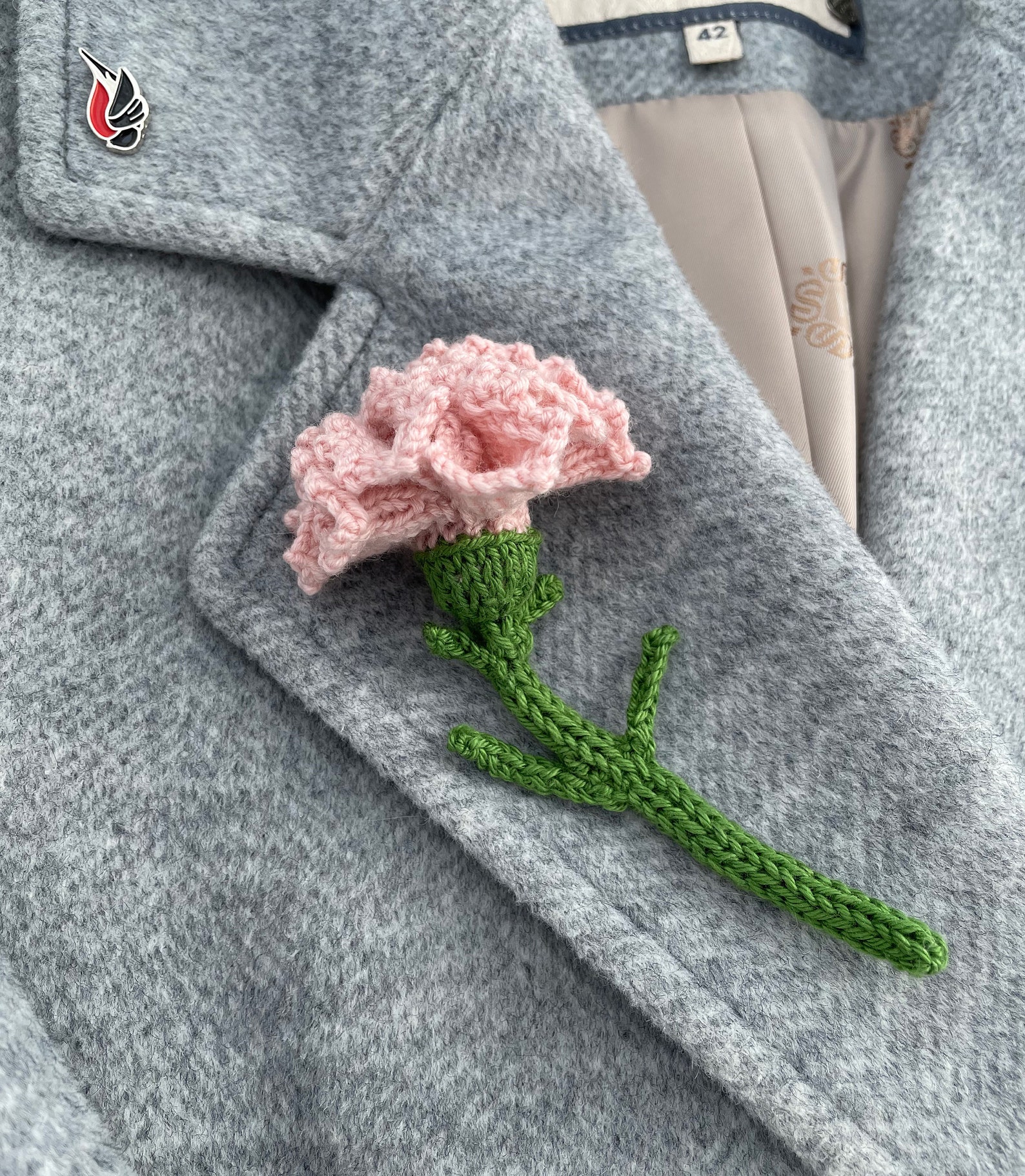 Carnation Flower PATTERN Knit Flower Pattern Mother's - Etsy