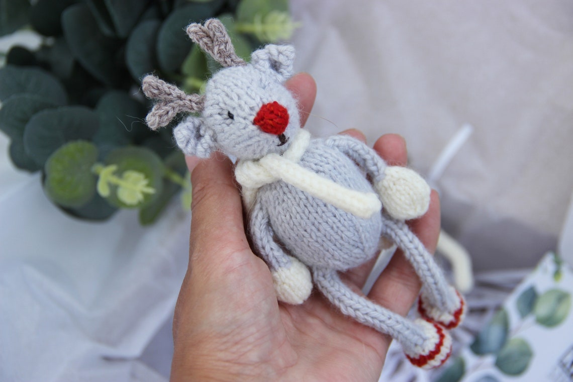 Christmas Deer Knitting PATTERN Christmas Tree Toy Craft | Etsy
