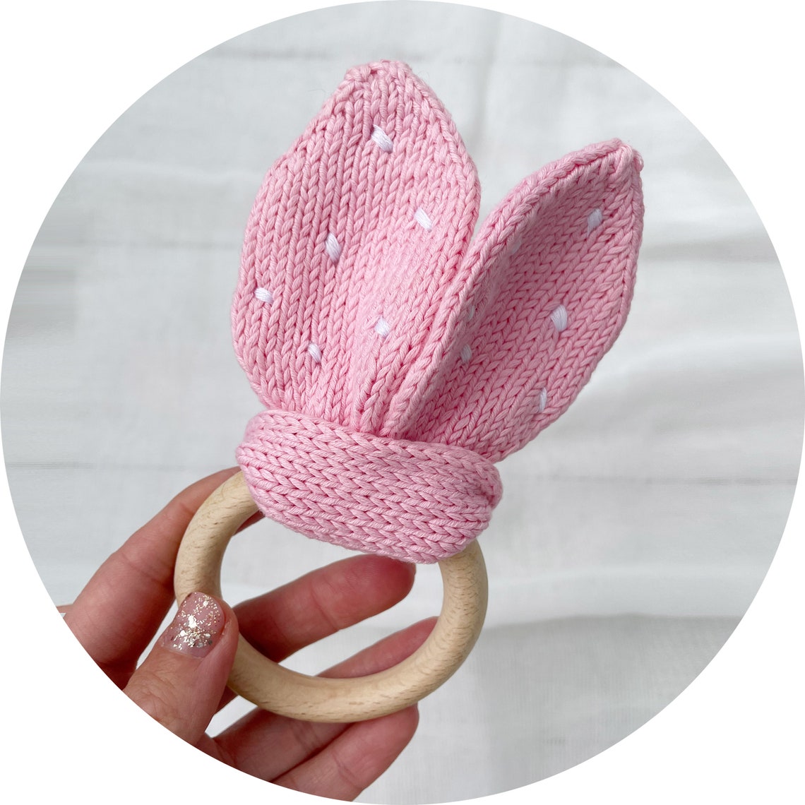 Bunny Ears Teething Ring Knitting Pattern, DIY Amigurumi (digital ...
