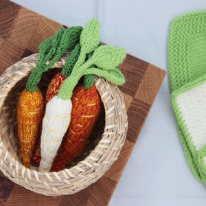 Carrot Knitting PATTERN, Amigurumi Knit Carrot PDF, Easter Table Decor ...