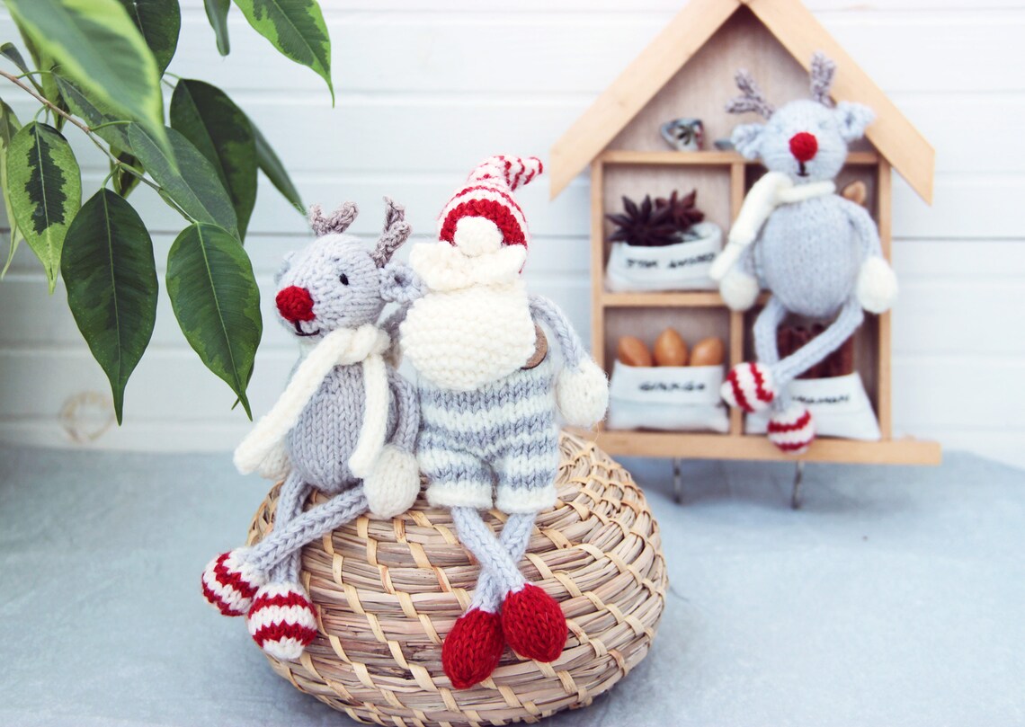 Deer Knitting PATTERN Knit Reindeer Handmade Toy PDF Knitted - Etsy