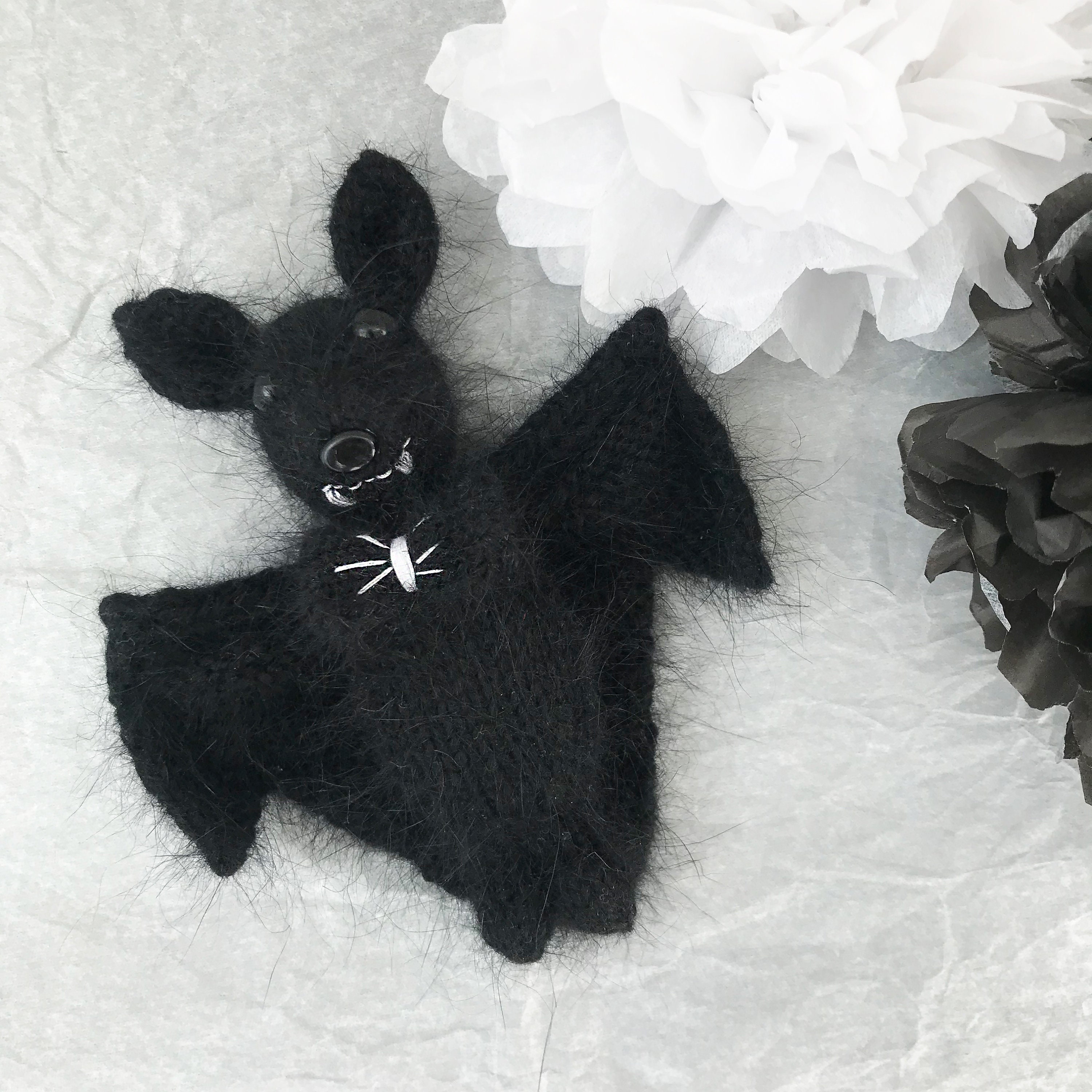 Bat Toy KNITTING PATTERN, Bat Decorations Diy Tutorial, Easy Bat Craft ...