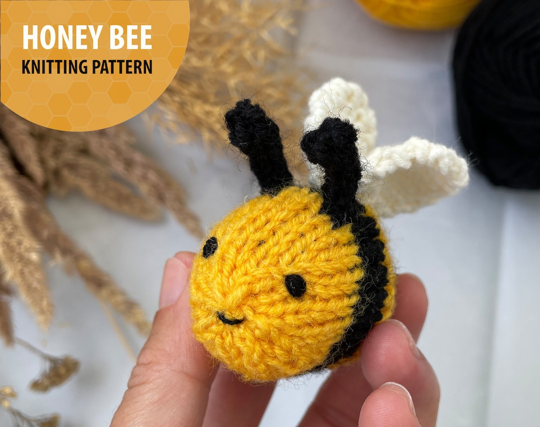 Knitted Bee Pattern Cute Bee Plush Pattern Amigurumi Bee Pattern Bumble ...
