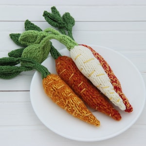 Carrot Knitting PATTERN, Amigurumi Knit Carrot PDF, Easter Table Decor ...