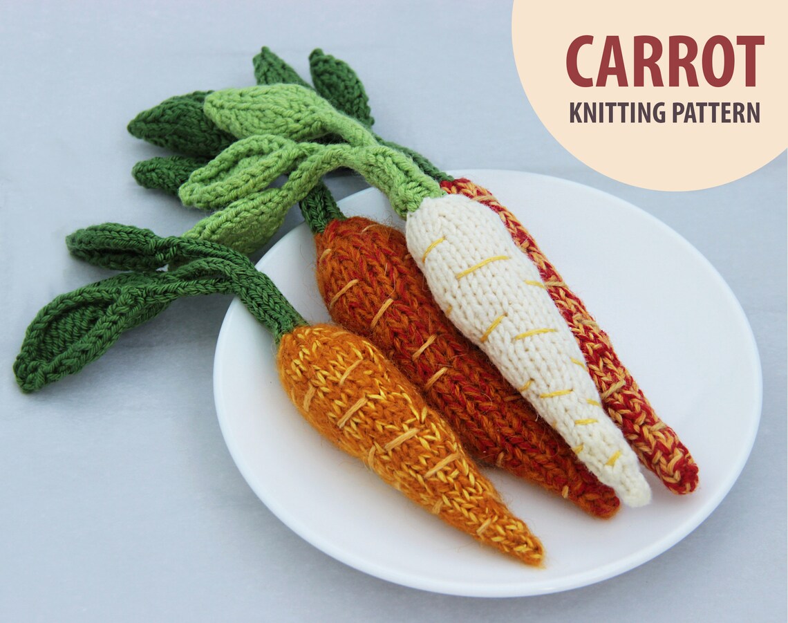 Carrot Knitting PATTERN Amigurumi Knit Carrot PDF Easter | Etsy
