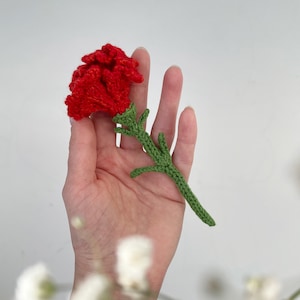 Carnation Flower PATTERN, Knit Flower Pattern, Mother's Day Handmade ...