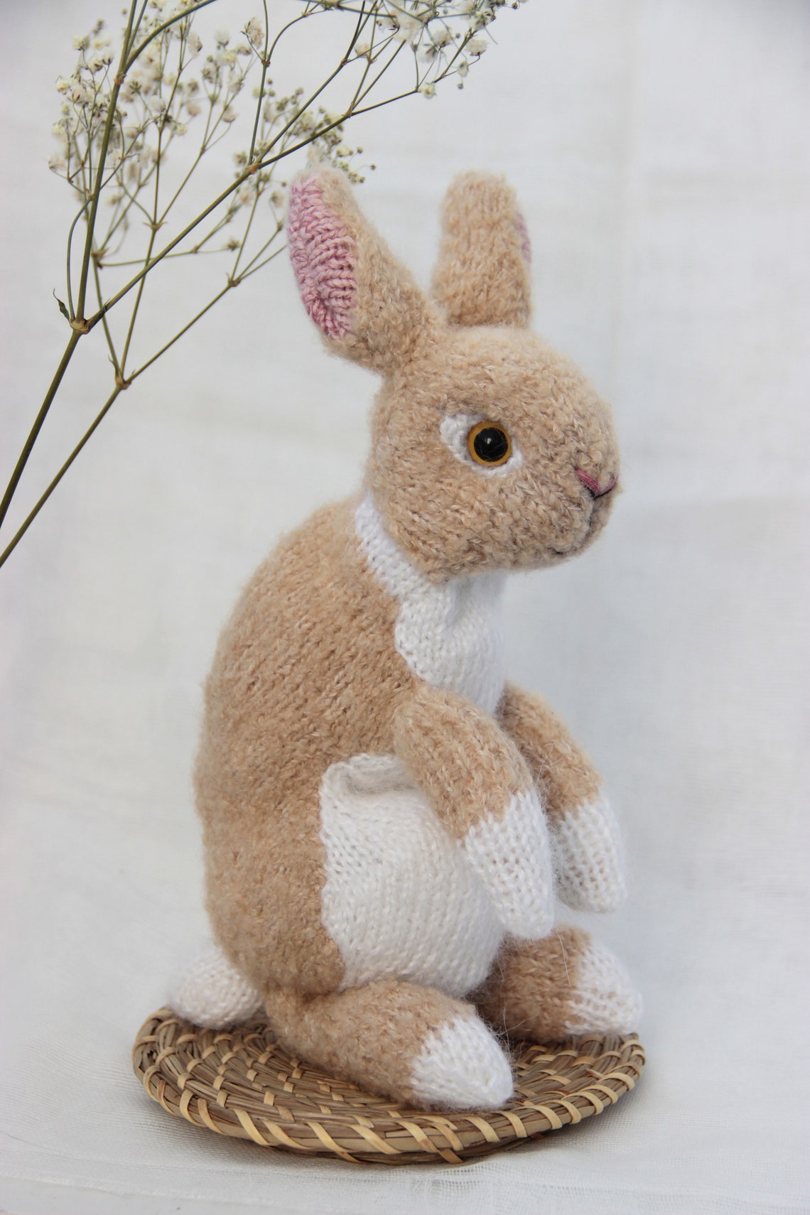 Stuffed rabbit toy for baby Easter bunny plush Realistic | Etsy