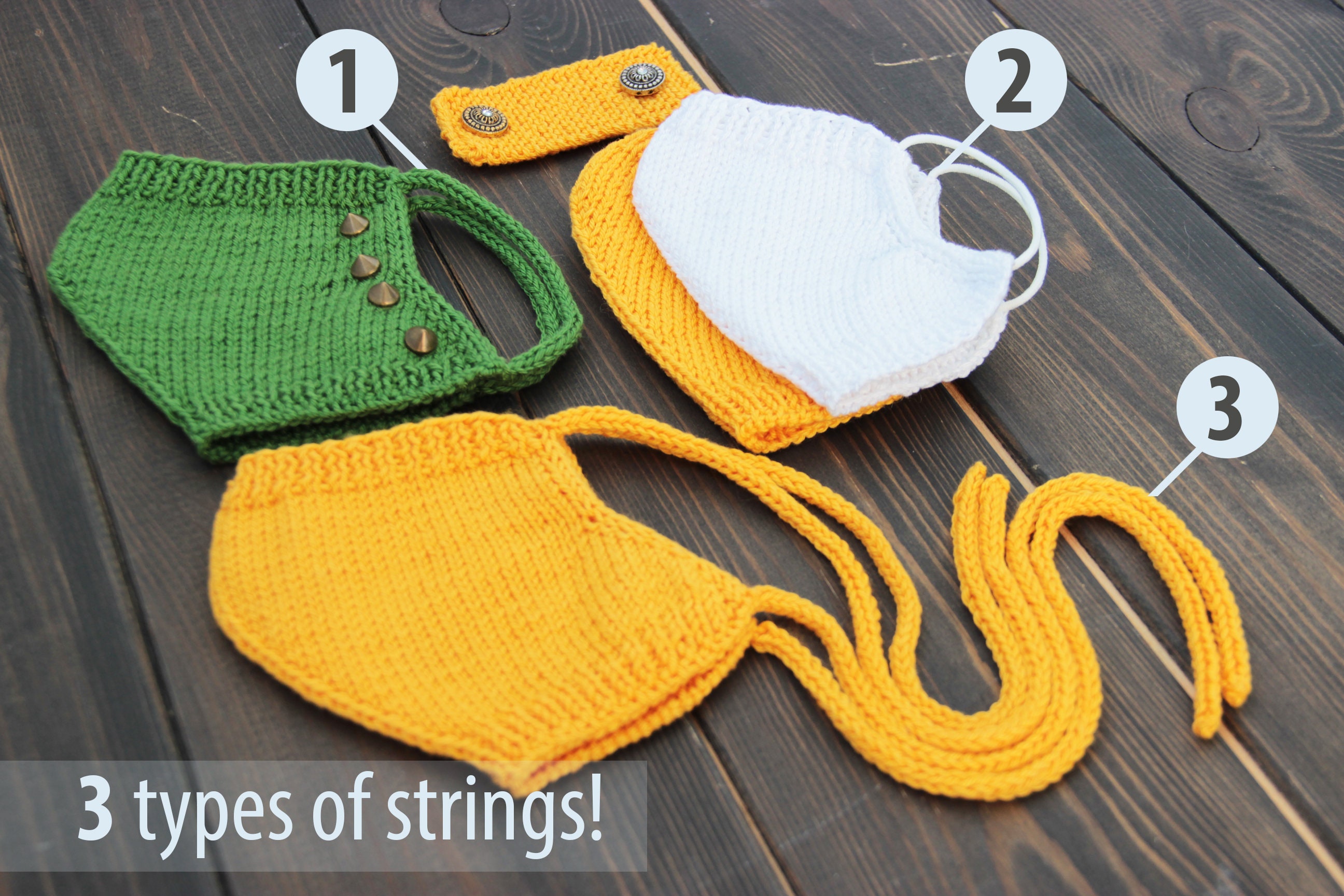 Knitting Face Mask Pattern PDF Reusable Adult & Child Face Mask With ...