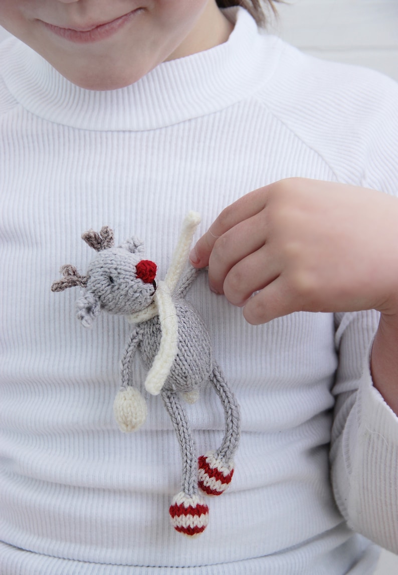 Deer Knitting PATTERN, Knit Reindeer Handmade Toy PDF, Knitted Fawn ...