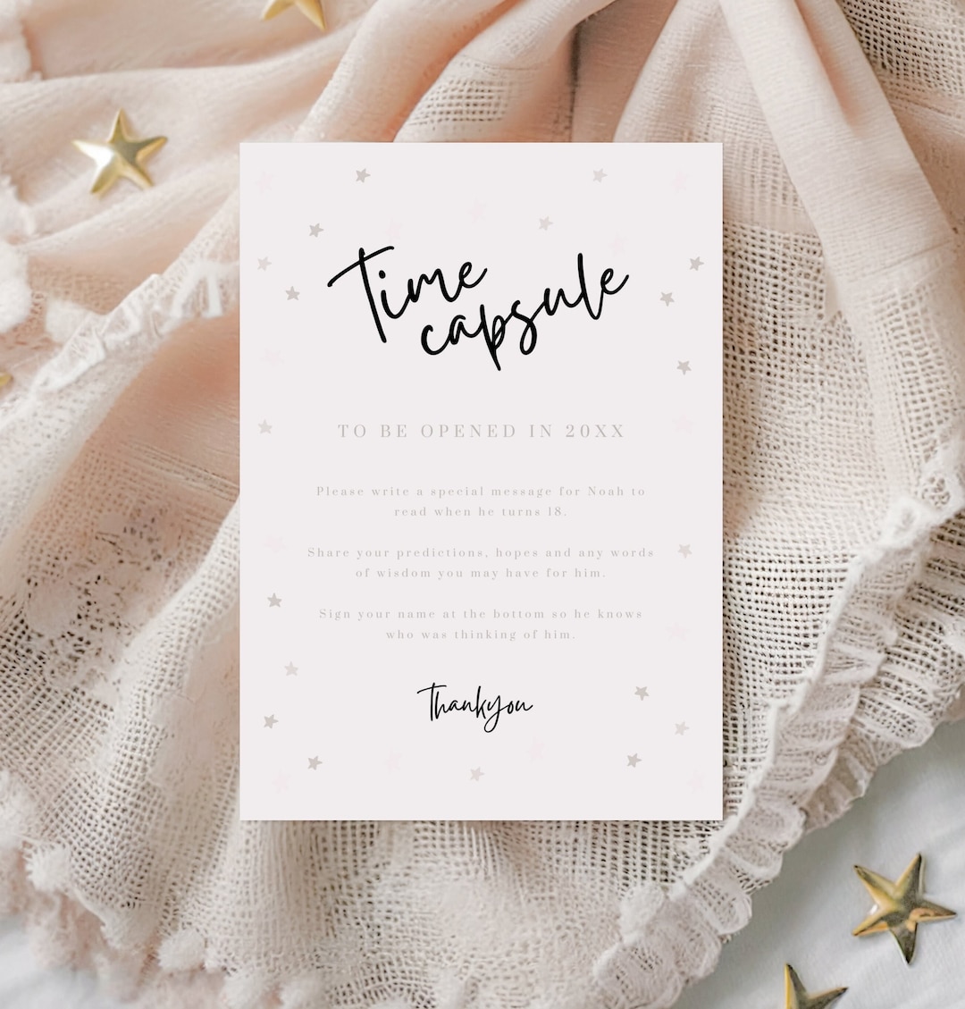 Time Capsule Printable - Etsy