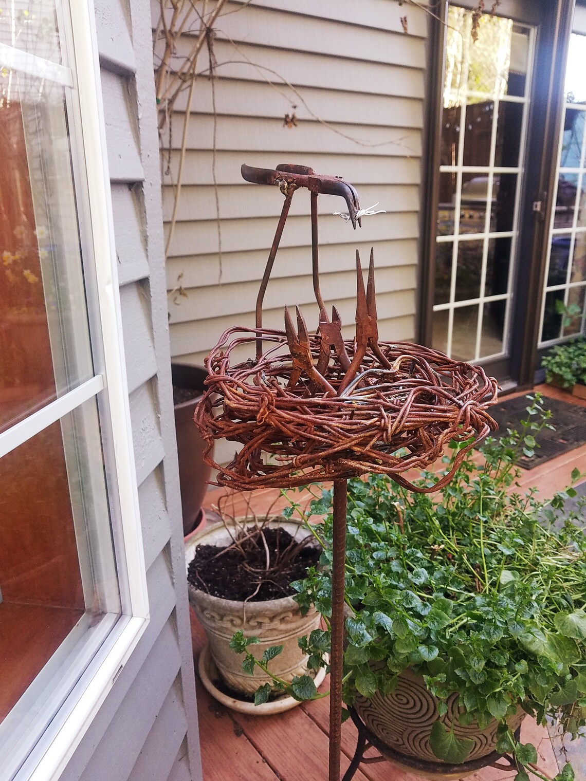 Birds Nest Metal Sculpture - Etsy