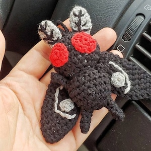 Moth Plush, Car Rear View Mirror, Car Hanging Ornament, Spooky Horror ...