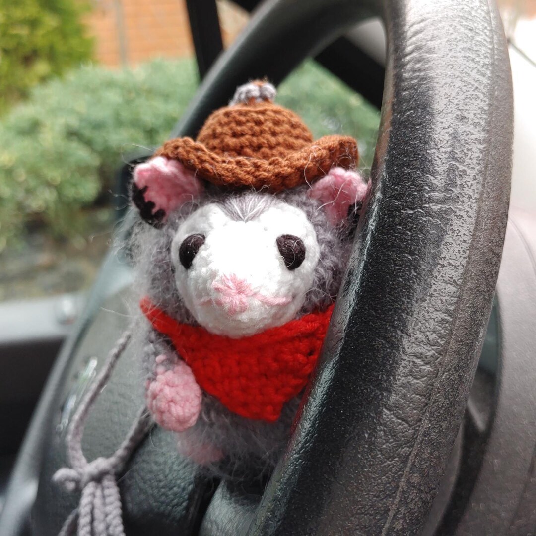 Tiny Trash Goblin Opossum Dumb Fuzzy Car Charm Chaotic Weird Animal tiny-trash-goblin-opossum-dumb-fuzzy-car-charm-chaotic-weird-animal
