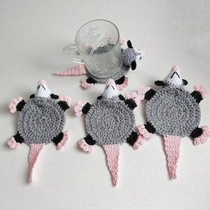 Opossum Plush, Cup Holder Coaster, Table Stand, Cute Coaster Possum ...