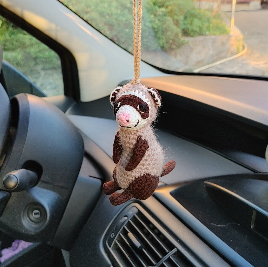 Beige Ferret, Forest Pet Plush, Rear View Mirror, Decoration Car ...