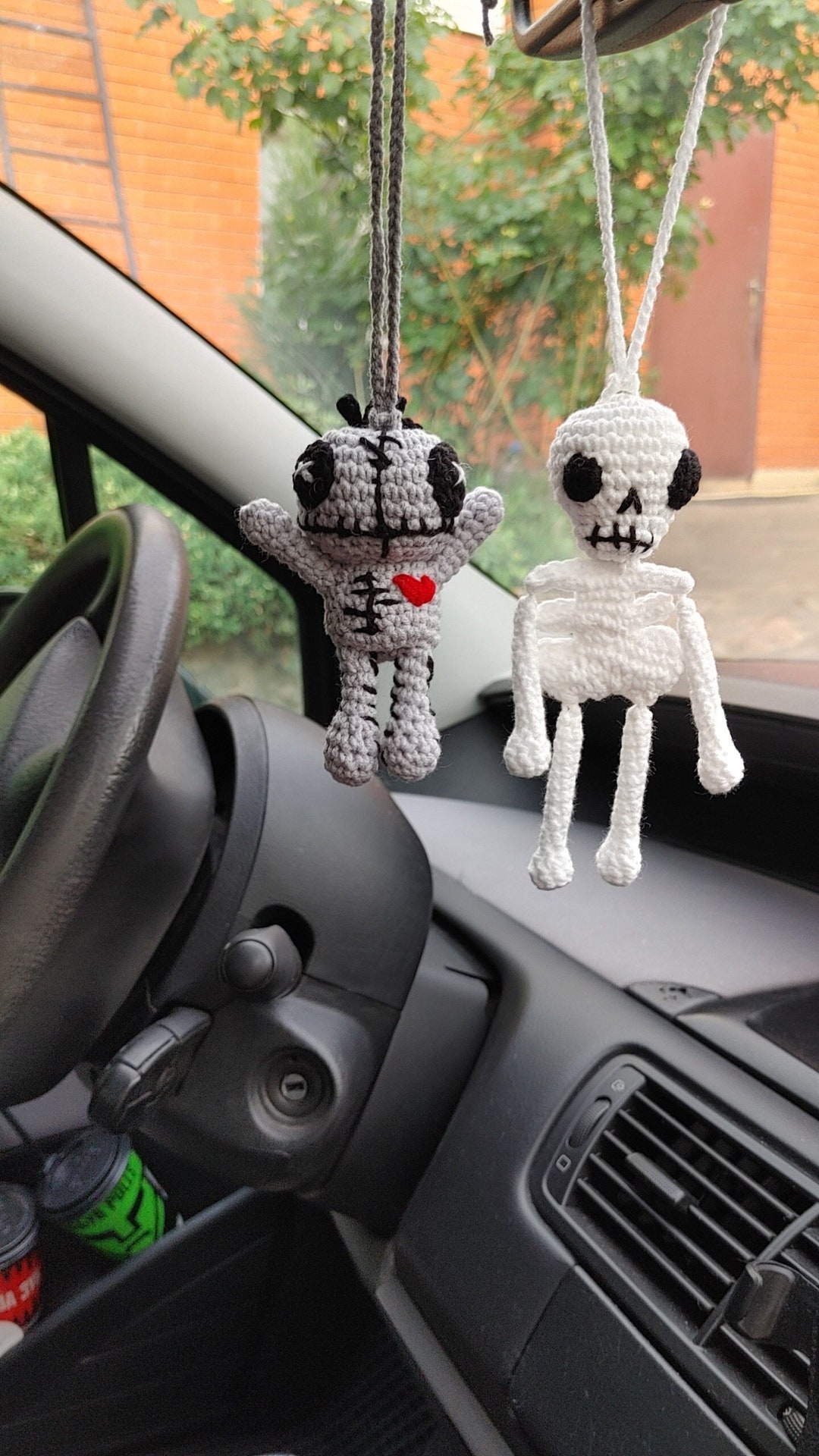 Voodoo Doll, Skeleton, Car Rear View Mirror, Car Hanging Ornament ...