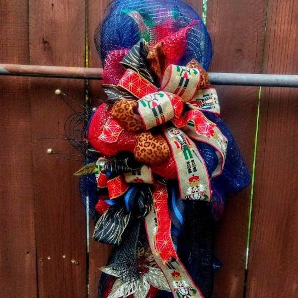 Deco Mesh Door Swag - Etsy