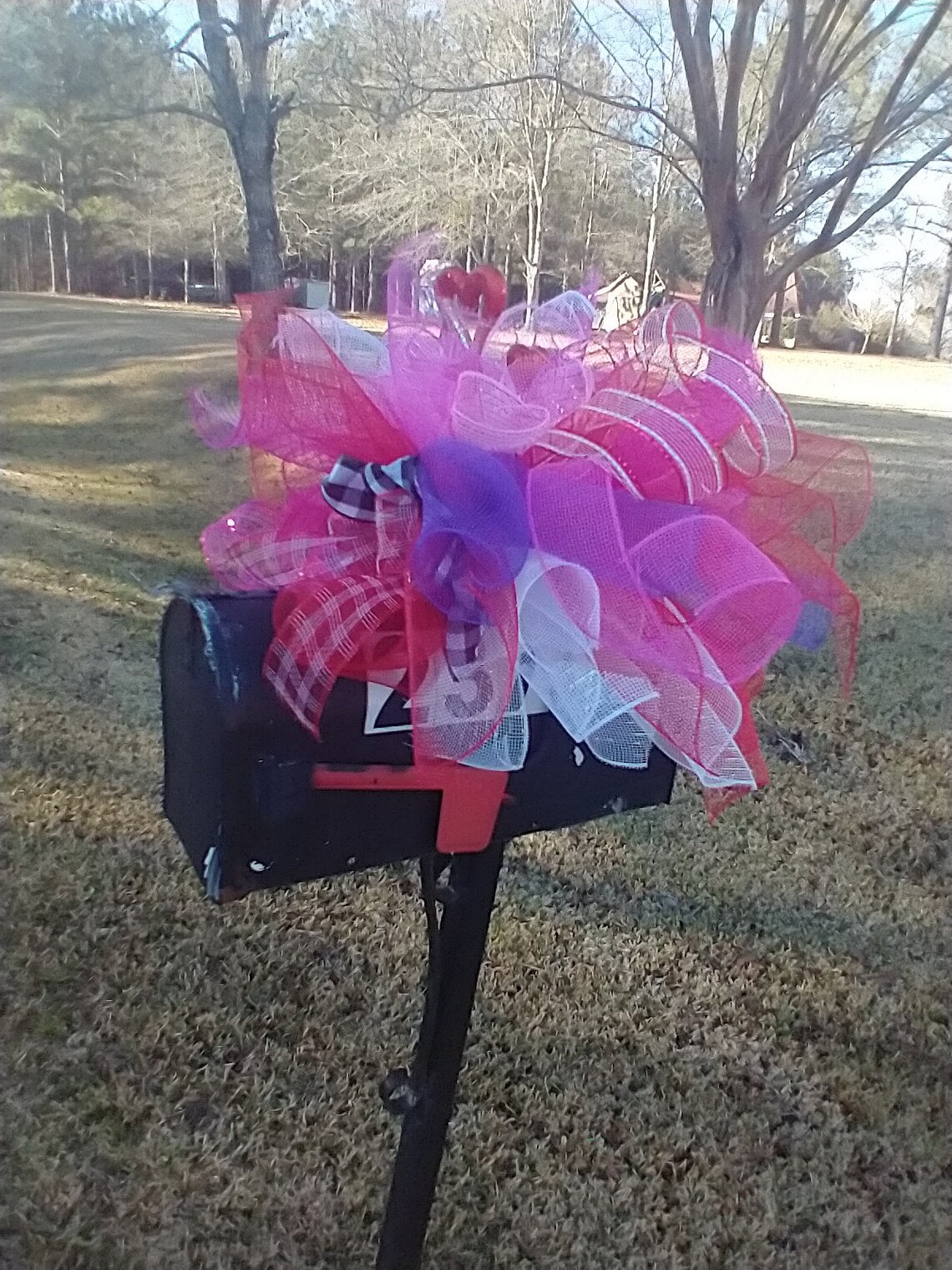 Valentines Day Mailbox Swag Mailbox Decoration for February | Etsy