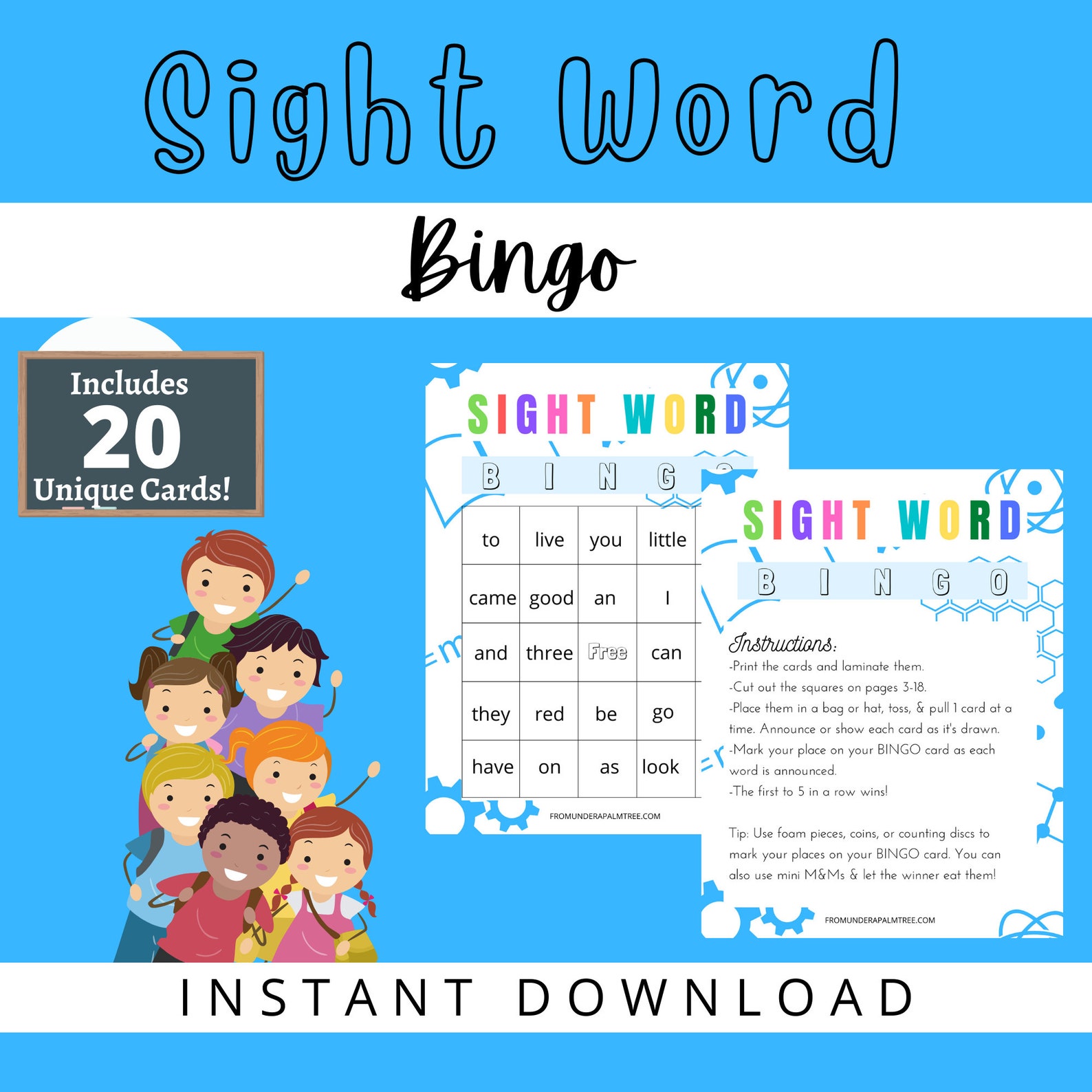 Sight Word Bingo Printable | Etsy