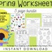 Spring Worksheet Bundle,worksheets,kids Worksheets,spring Word Search ...